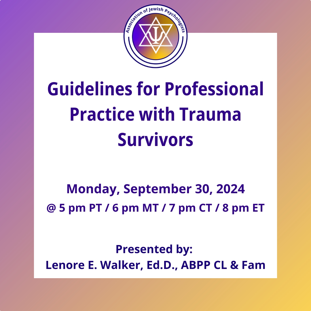 Guidelines for Professional Practice with Trauma Survivors ...