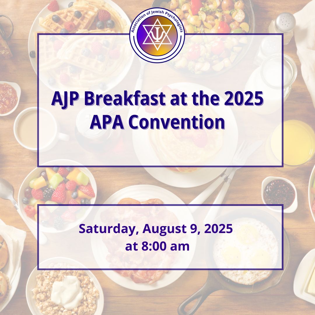 AJP Breakfast at the 2025 APA Convention - Association of Jewish ...