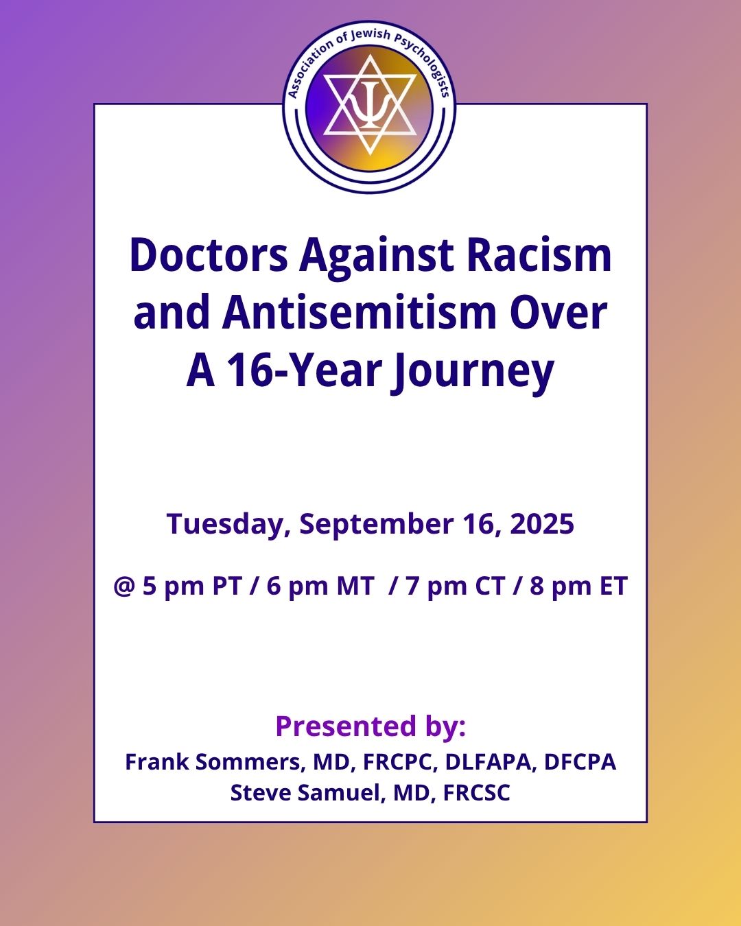 Doctors Against Racism and Antisemitism Over A 16-Year Journey ...